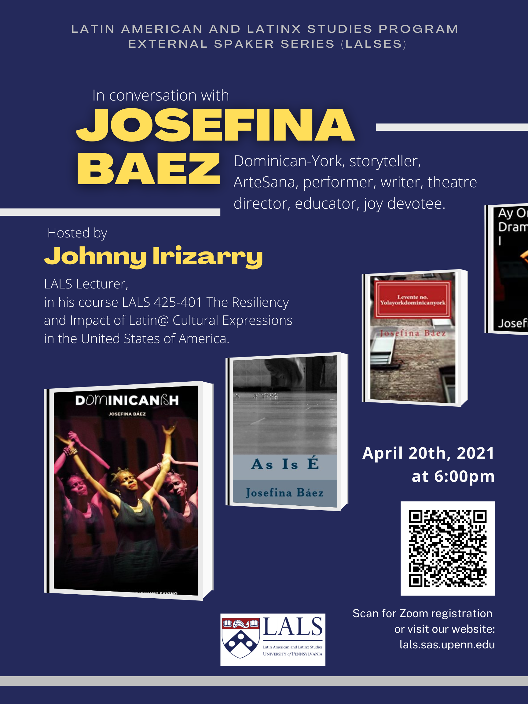 Josefina Báez, Writer, Theatre Director, Guest lecturer in the course ...